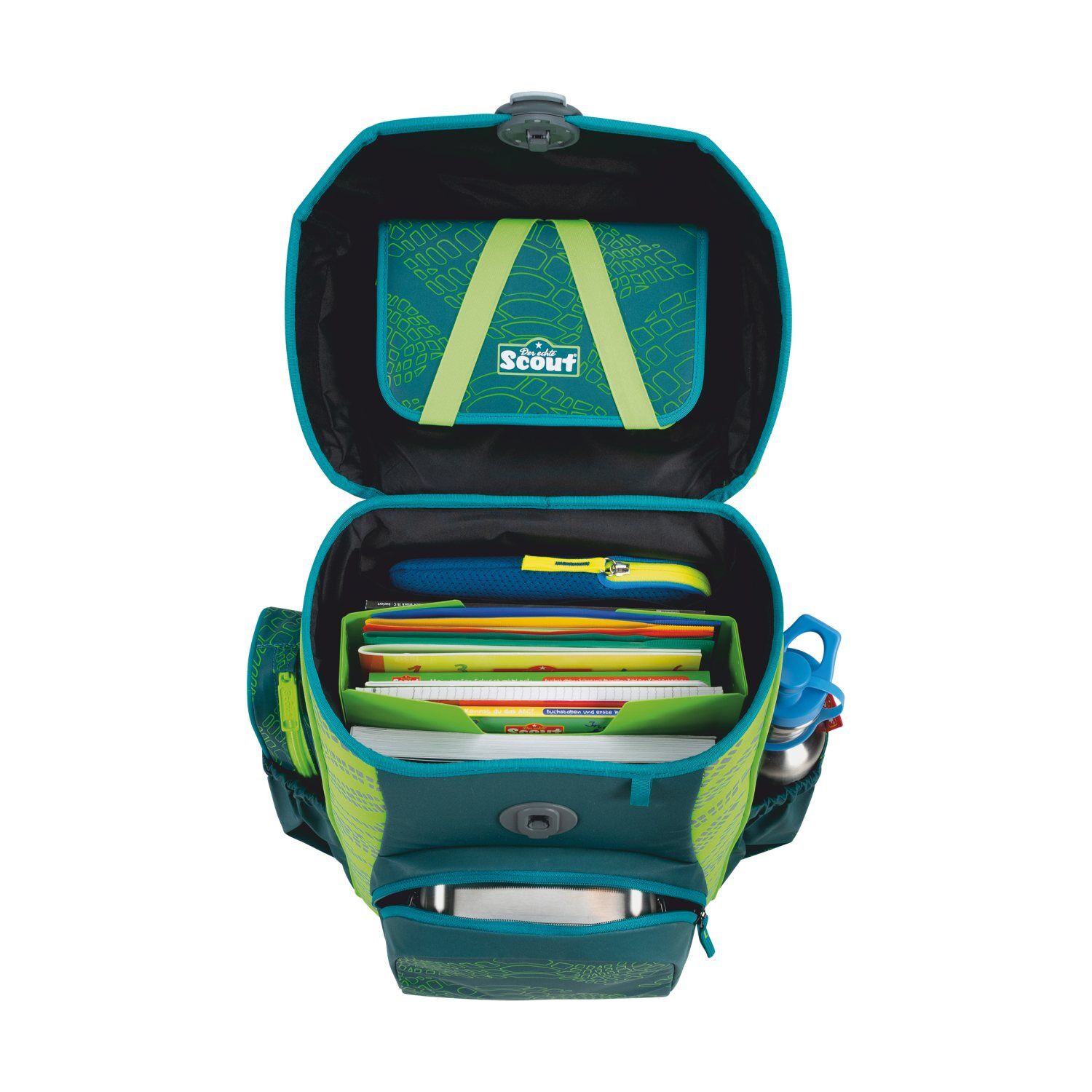 Scout Neo Schulranzen-Set 4 teilig Exklusiv Superflash Extreme Lizard ...